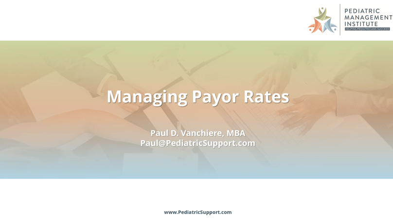 Managing Payor Rates
