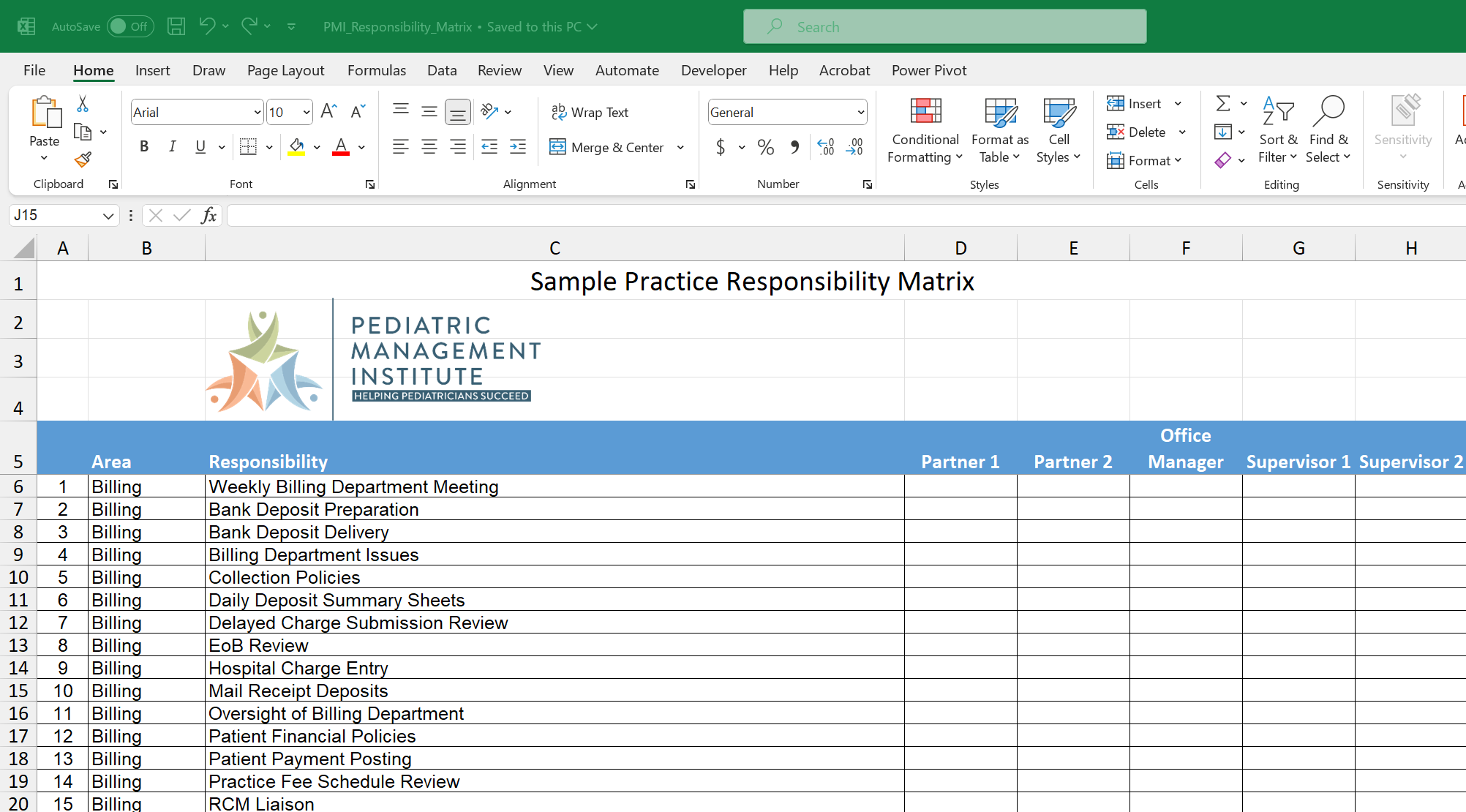 Responsibility Matrix